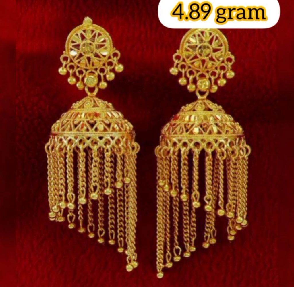 Modern traditional gold jhumka design 2022 - People choice